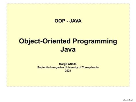 Object Oriented Programming With Java Pdf Ppt