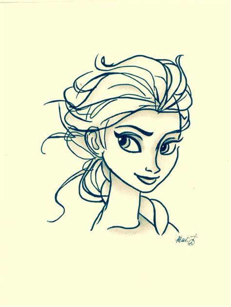 How To Draw Elsa Face Easy
