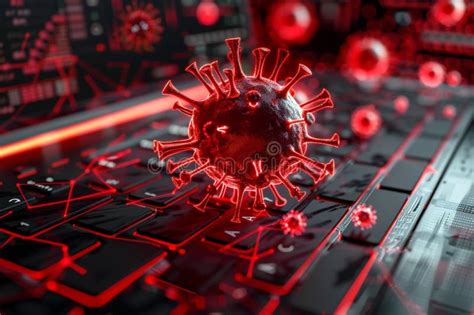Computer Alert Cybersecurity Software Detecting Trojans Initiating