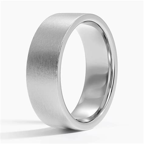 Mojave Matte 55mm Wedding Ring In 14k White Gold Brilliant Earth