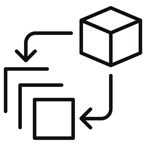 Dimensionality Reduction Icon Line Vector Illustration 37328747 Vector
