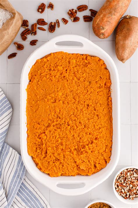Sweet Potato Casserole With Butter Pecan Crumble Topping Hip Mamas Place