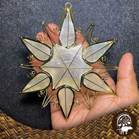 Christmas Tree Ornaments Made From Kapis Capiz Shell Christmas Tree