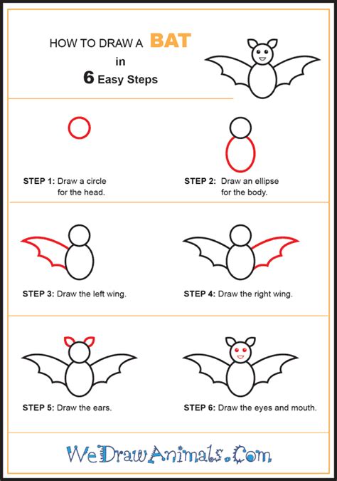 How To Draw A Bat Step By Step