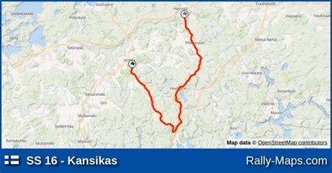 Ss 16 Kansikas Stage Map Hankiralli 1985 Erc 🌍 Rally