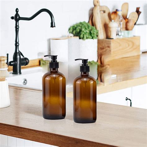 Badu Bg Съд Дозатор за сапун за ръце Бутилка Кухня Шампоан за баня Душ гел Стъклен диспенсър