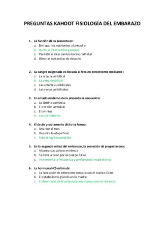 Preguntas Kahoot Pdf