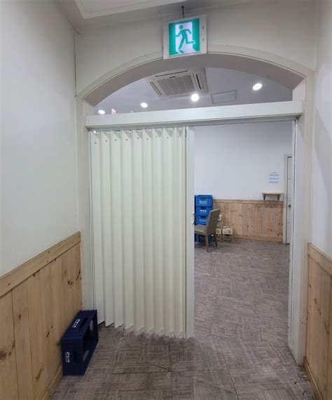 천안 사무실 식당 복도 방염자바라 홀딩도어 이동식 칸막이 교체설치 네이버 블로그