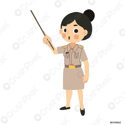 Classroom Instruction Concept Thai Female Teacher In Classroom With