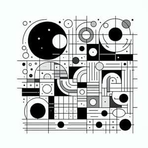 Abstract Geometric Shapes Minimalist Composition AI Art Generator Easy Peasy AI