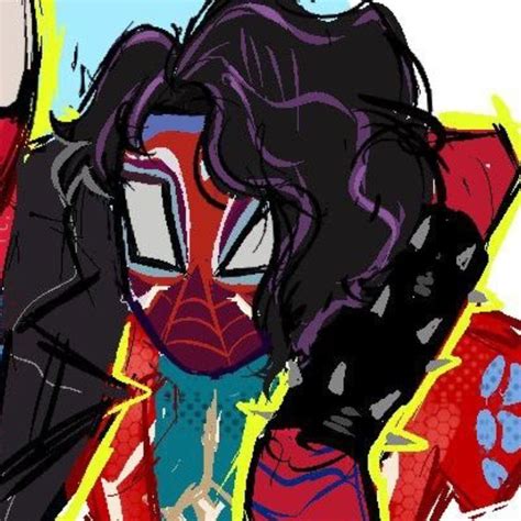 An Artistic Drawing Of Two People Dressed Up As Spider Man And Iron Man