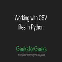Working With CSV Files In Python GeeksforGeeks Videos