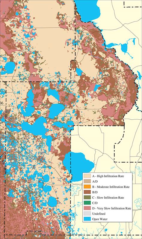 Withlacoochee River Watershed Distribution Of Soil Hydrologic Groups