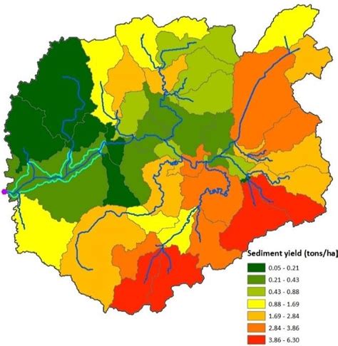 Preliminary Swat Model Results Of Average Annual A Sediment Yield