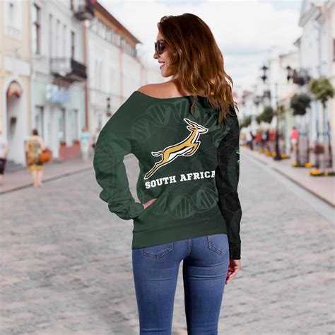 South Africa Springboks Dna Off Shoulder Sweater Aljaira