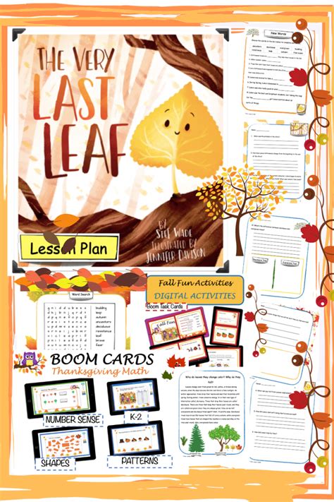 The Very Last Leaf Lesson Plan And Boom Task Cards™