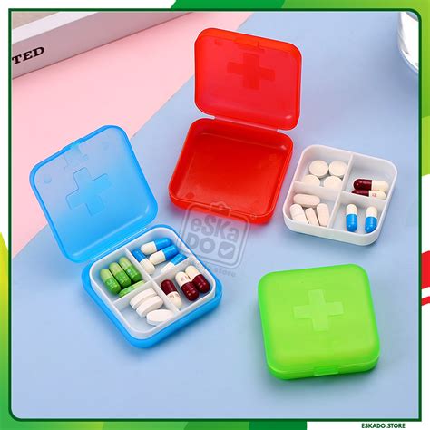 Jual Kotak Obat 4 Sekat Warna Kotak Obat Pil Vitamin Tempat Obat