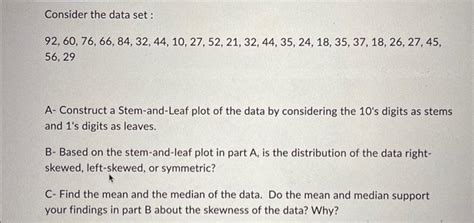 Solved Consider The Data Set Chegg