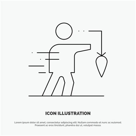 Vector De Icono De Línea De Objetivo Falso Extrínseco De Negocio De