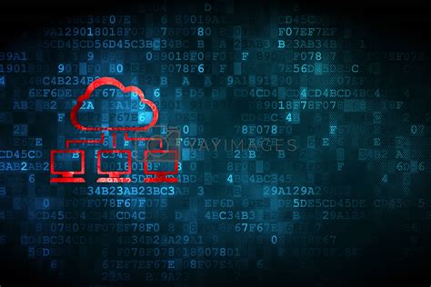 cloud networking concept cloud network on digital background by
