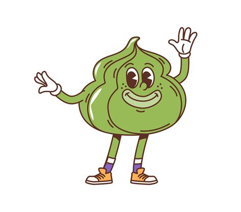 Cartoon Japanese Wasabi Sauce Groovy Character 42056361 Vector Art At