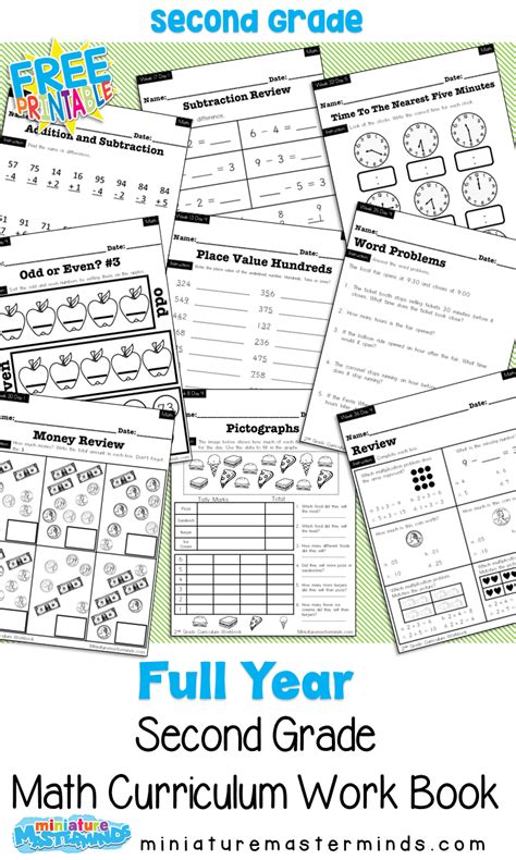 No Prep Second Grade Math Curriculum Full Year Free Homeschool