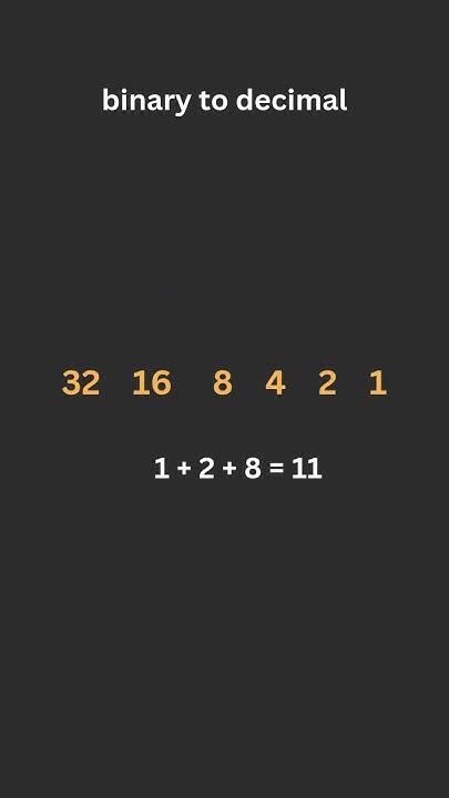Binary To Decimal Conversion Made Easy 🔢 ️🔟 Quick Tutorial Youtube