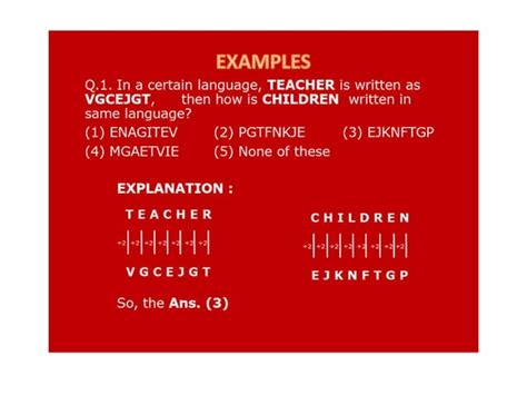 Coding And Decoding Topic For Aptitude Ppt