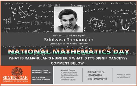 Srinivasaramanujan Mathematics Mathematician Nationalmathematicsday