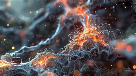 Threedimensional Model Of The Synaptic Cleft Emphasizing Its Threepart
