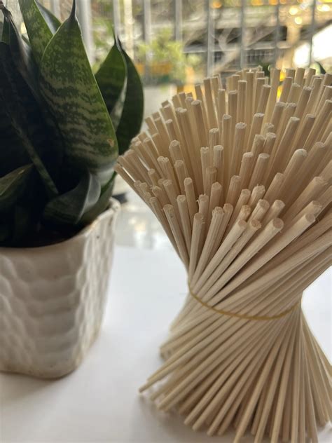 Natural Rattan Bamboo Diffuser Oil Replacement Reed Sticks 24cm X 3mm