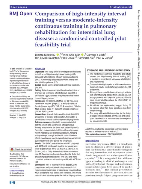 Pdf Comparison Of High Intensity Interval Training Versus Moderate Intensity Continuous