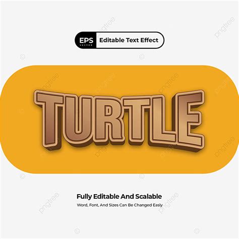 Editable Text Effect Vector Hd Images Editable Text Effect Turtle Editable Text Effect