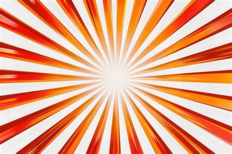 Orange And White Abstract Sunburst Radial Background For Design