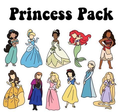 Princess Sticker Pack Etsy
