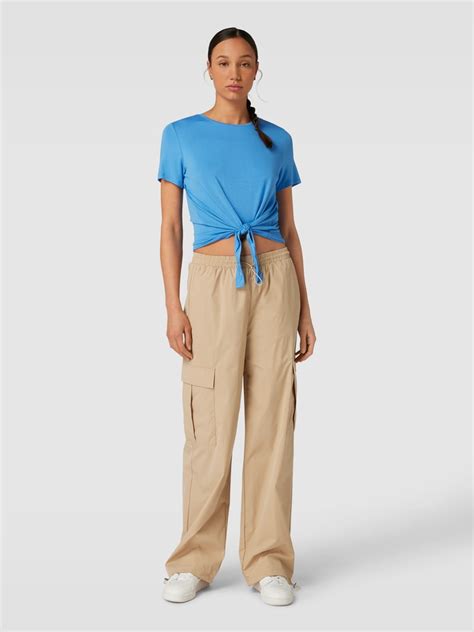 Pieces T Shirt Mit Knotendetail Modell NEORA Bleu Online Kaufen