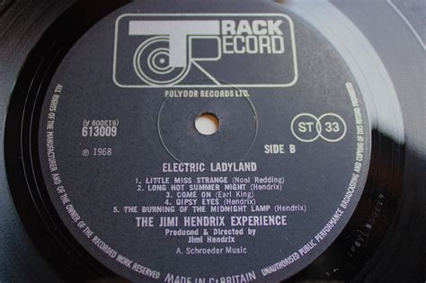 Jimi Hendrix Electric Ladyland 1st Uk Track Blue Text Mint Audio