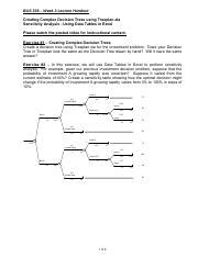 Lecture Handout Sensitivity Data Tables Pdf BUS 336 Week 3