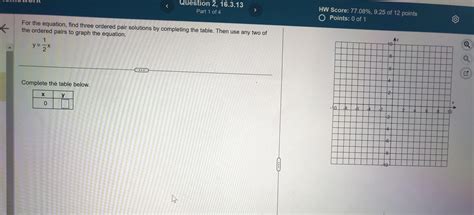 For The Equation Find Three Ordered Pair Solutions By Completing The
