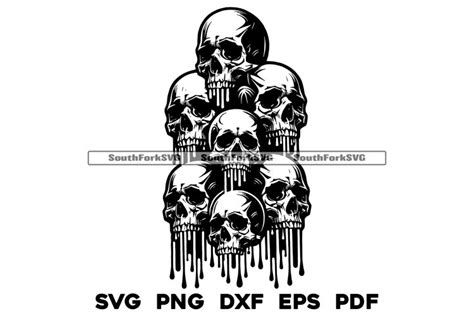 Pile Of Skulls Stencil
