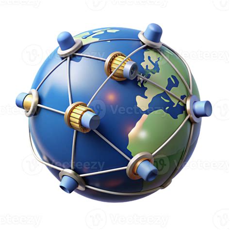 Wonderful Abstract A Network Of Interconnected Satellites Orbiting