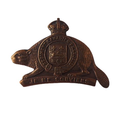 Ww1 Canadian R22r Royal 22nd Regiment Cap Badge Caron Bros Canadian