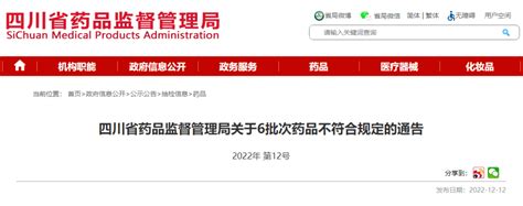 注意6家企业药品抽检不合格 检验 符合规定 生产