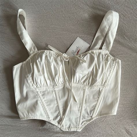 White Corset Tank Blush Tops Knitted Crop Tank Top White Corset