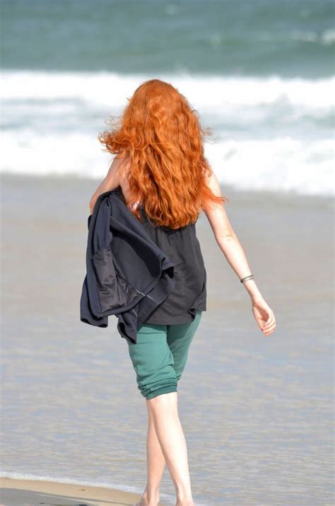 Redhead Walking The Beach Rredheadbeauties