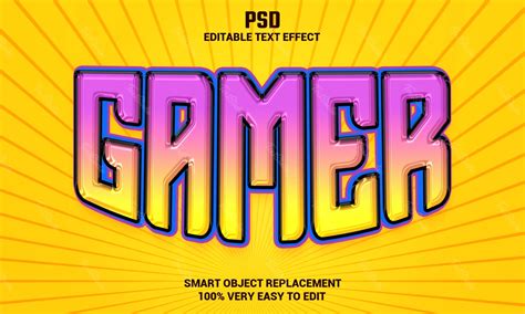 Gamer Text Effect Free Photoshop Psd File