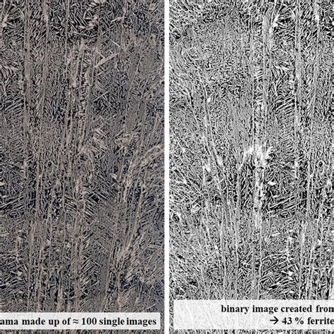 Binary Image Analysis For Determining The Ferrite Content Using