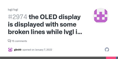 the oled display is displayed with some broken lines while lvgl is