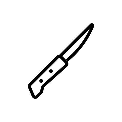 Cutting Knife Icon Vector Outline Illustration 9990280 Vector Art At Vecteezy