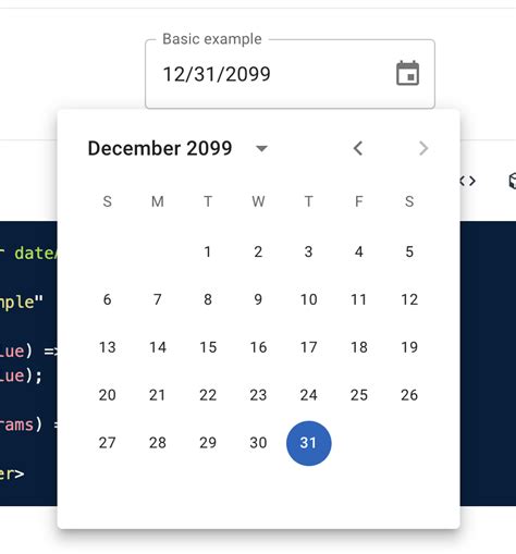 Pickers Allow To Have Infinite Valid Dates No Mindate No Maxdate